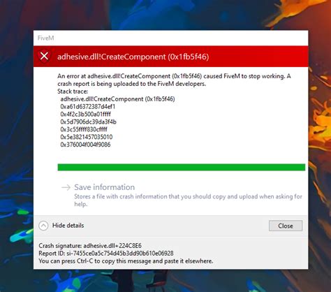 Multiple Adhesivedll Crashes · Issue 2086 · Citizenfxfivem · Github