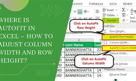 Where Is Autofit In Excel How To Adjust Column Width And Row Height Earn And Excel
