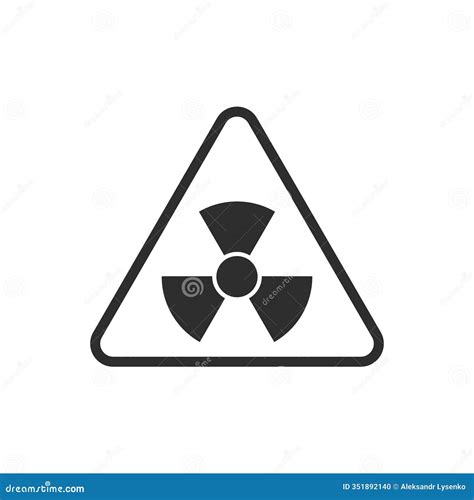 Radioactive Material Warning Icon In Flat Style Radiation Danger