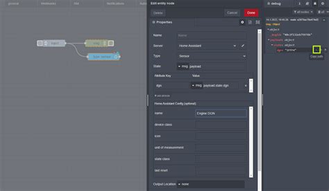 In Node Red How To Configure A Ha Sensor Entity Node To Receive State