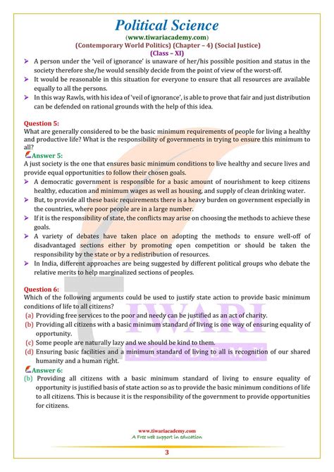 Ncert Solutions Class 11 Political Science Chapter 4 Social Justice