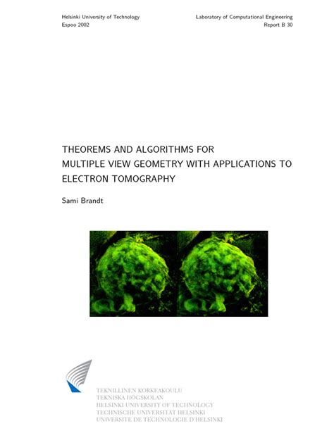 theorems and algorithms for multiple view geometry with applications to