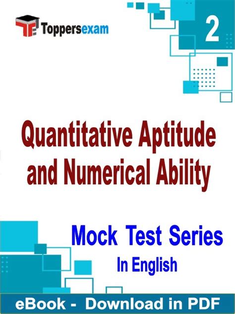 Quantitative Aptitude And Numerical Ability Book Pdf In English Download Objective Questions