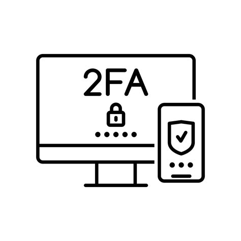 2fa Two Factor Verification Vector Thin Line Icon 29694694 Vector Art At Vecteezy