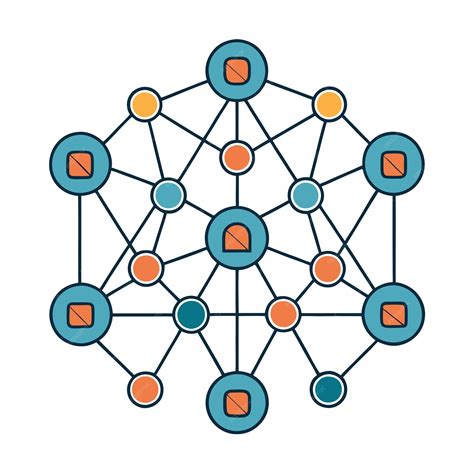 Structured Neural Network Diagram With Layered Node Connections Premium Ai Generated Vector