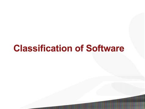 Classification Of Software Ppt