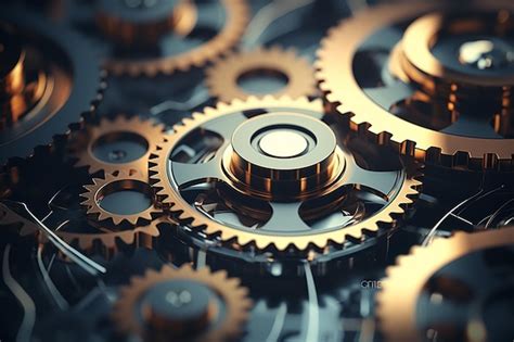 Premium Photo Abstract Graphic Design Of Interconnected Gears Generative Ai