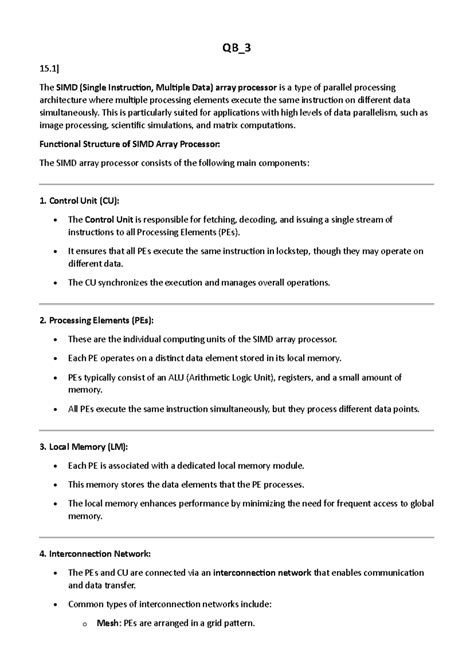 Aca 3 Qb Ans New Suk Question Bank Ans Qb 15 The Simd Single Instruction Multiple Data