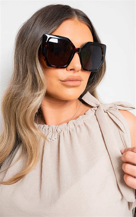 Brown Isra Oversized Cat Eye Sunglasses Ikrush
