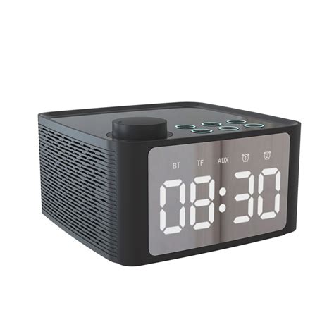 Bluetooth Speaker LED Digital Alarm Clock Mirror Portable Wireless MP