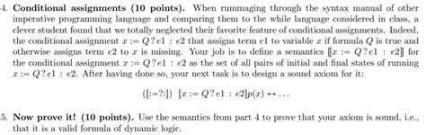 Solved 4 Conditional Assignments 10 Points When