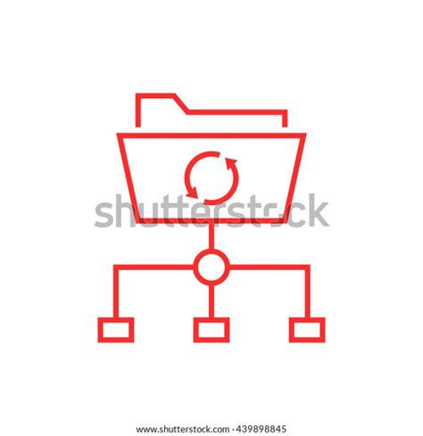 Data Synchronization Thin Line Folder Concept Stock Vector Royalty Free 439898845 Shutterstock
