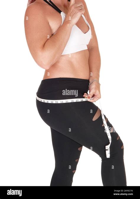 Woman Is Measuring Her Bottom Stock Photo Alamy