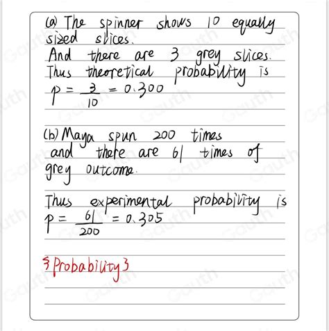 Solved The Spinner Below Shows 10 Equally Sized Slices Maya Spun The Dial 200 Times And Got