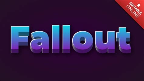 Fallout Blue Purple Magic D Text Effect Generator