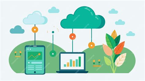 Premium Vector A Cloudbased Application Analyzes Data From Sensors In