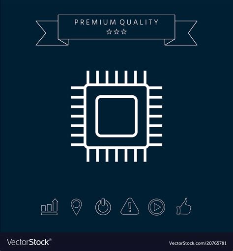 Cpu Symbol Icon Royalty Free Vector Image Vectorstock