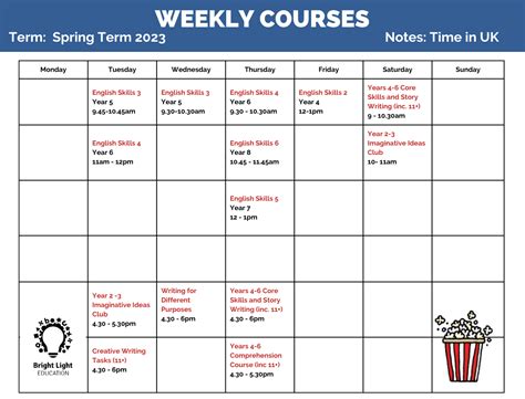 Spring 2023 Courses Bright Light Education