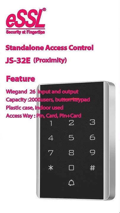 Essl Js 32e Standalone Access Control Essljs 32e Youtube