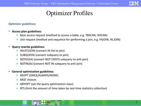 ppt db2 optimizer guidelines usage powerpoint presentation free