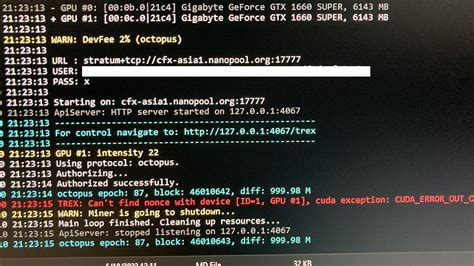 1660 super out of memory mining conflux · issue 1349 · trexminer t rex