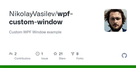 Github Nikolayvasilev Wpf Custom Window Custom Wpf Window Example