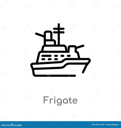 Frigate Vector Icon In 6 Different Modern Styles Black Two Colored Frigate Icons Designed In