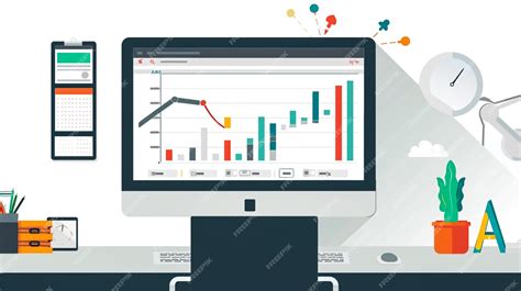 premium photo a computer screen with a graph showing a graph with a graph on it
