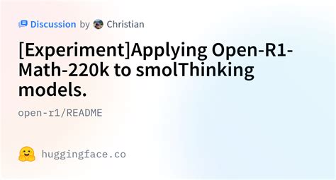 open r1 readme · [experiment]applying open r1 math 220k to smolthinking