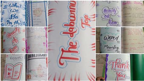 Class 11th English Project File On The Laburnum Top Youtube