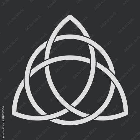 Triquetra Or Trinity Knot Sign Pagan Symbol Of Eternity Celtic Decorative Element Shapes