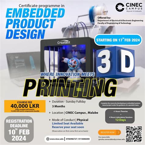 Sampath Edirisinghe On Linkedin Embeddedsystems Shortcourses Certificate 3dprint