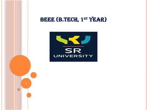 Basic Electrical Engineering Beee Pptx