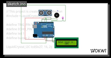Water Level Monitor Wokwi Esp32 Stm32 Arduino Simulator