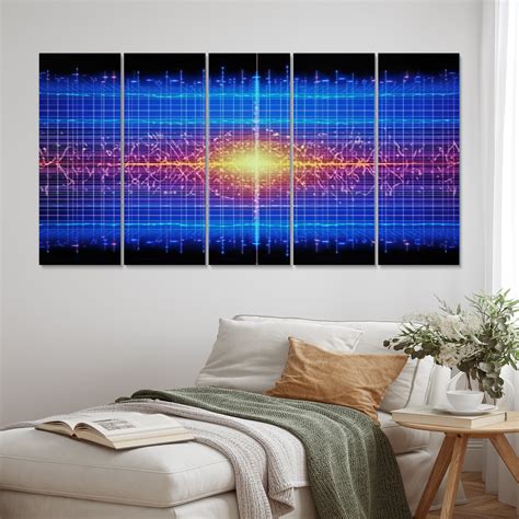 Ivy Bronx Abstract Schumann Resonances Waveform Spectrum Abstract Shapes Wall Decor 5 Equal