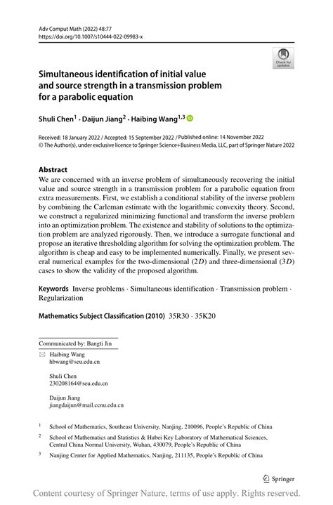 Simultaneous Identification Of Initial Value And Source Strength In A