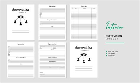 Supervision Logbook Interior Template Design 8151664 Vector Art At Vecteezy
