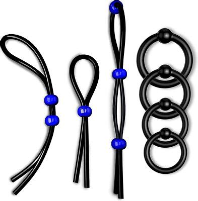 7pcs Cock Rings Set Silicone Penis Ball Ring Rubber Erection Sex Toys