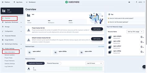 Merge Basic Information And Overview · Issue 3364 · Kubesphere