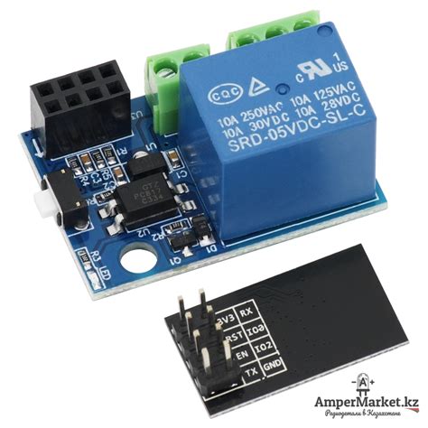 1 канальный модуль реле с Wi Fi модулем Esp8266 Esp 01 Ampermarket Kz