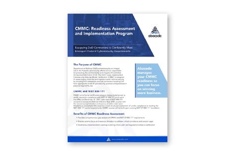 Cmmc Readiness Assessment And Implementation Guide