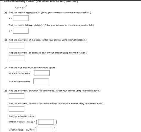 Solved Consider The Following Function If An Answer Does Chegg