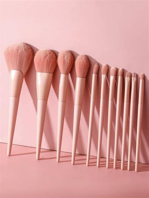 11pcs Flat Makeup Brush Set Makeup Brushes Makeup Brush Set Pink