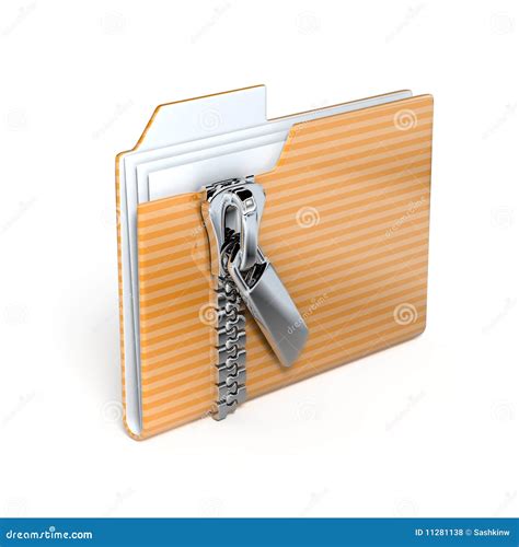 Folder With Zipper Clipping Path Included Royalty Free Stock Photography CartoonDealer Com