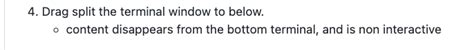Dragging A Terminal From The Editor Area To The First Slot In The Panel Detaches Xterm Element