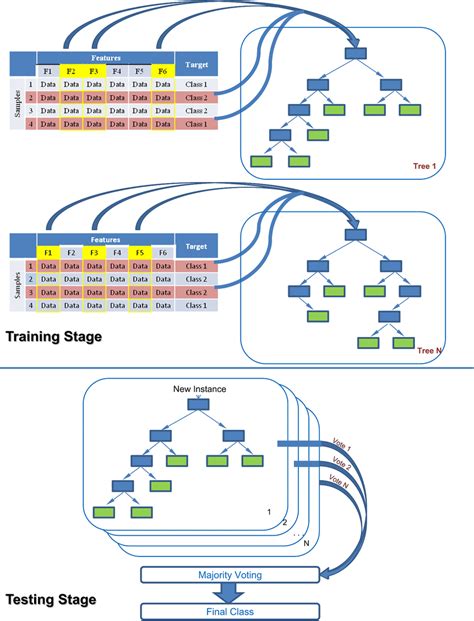 Training And Testing Stages In The Random Forest Algorithm Download