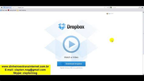 Como Criar Uma Conta No Dropbox Youtube