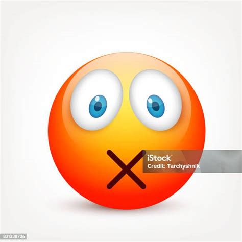 파란 눈을 가진 웃는 이모티콘 노란 얼굴 감정입니다 얼굴 식입니다 3d 현실 이모티콘입니다 슬픈 행복 화난 얼굴입니다 재미 있는 만화 캐릭터입니다 Moodvector 그림