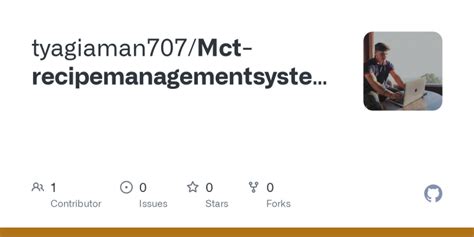 Aman Tyagi On Linkedin Github Tyagiaman707mct Recipemanagementsystem