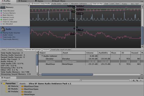 Unity Manual Audio Profiler